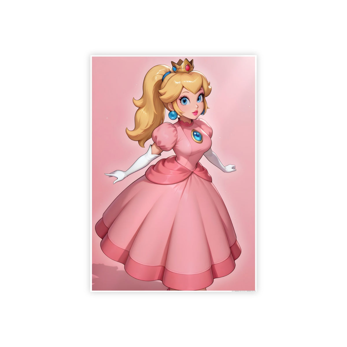 Princess Peach Poster Artwork – Retro Gamer Wall Art Print – Hashtag ...